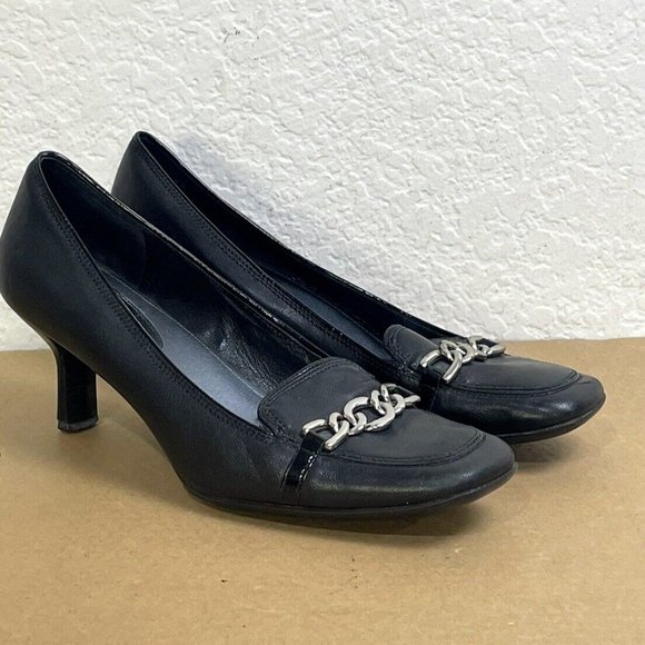 Cole Haan | Shoes | Cole Haan Womens Pump Size 85 Aa Chain Strap Square ...